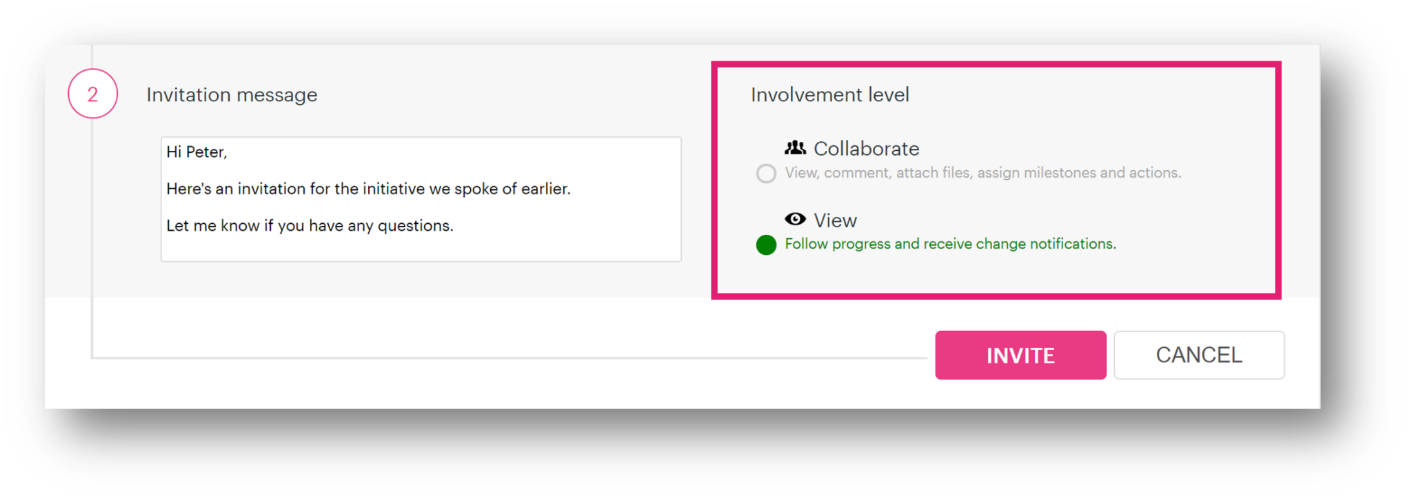 How to invite a guest - ActionPlanner